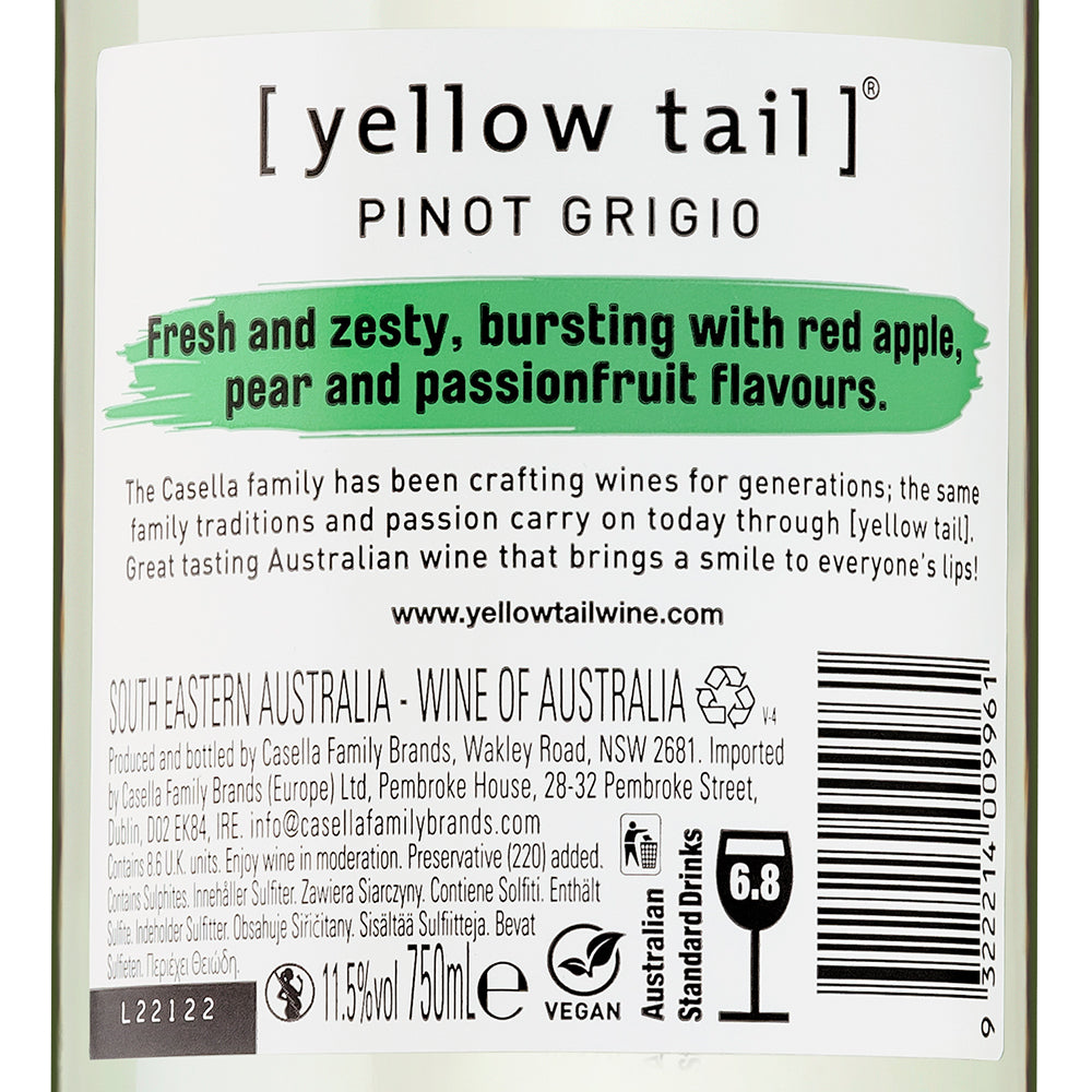 Buy [yellow tail] Pinot Grigio - Australia Wide Delivery